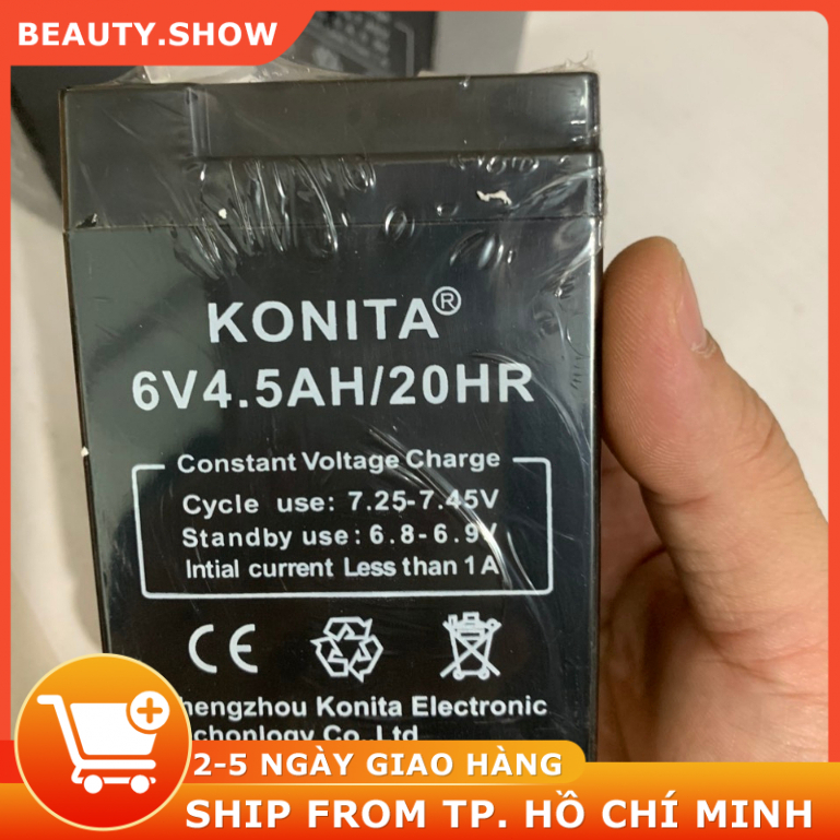 [Ắc Quy Mới 100%] Ắc Quy Điện 6V 4.5A Dành Cho Xe Điện, Ô Tô Trẻ Em Bảo | Shopee Việt Nam