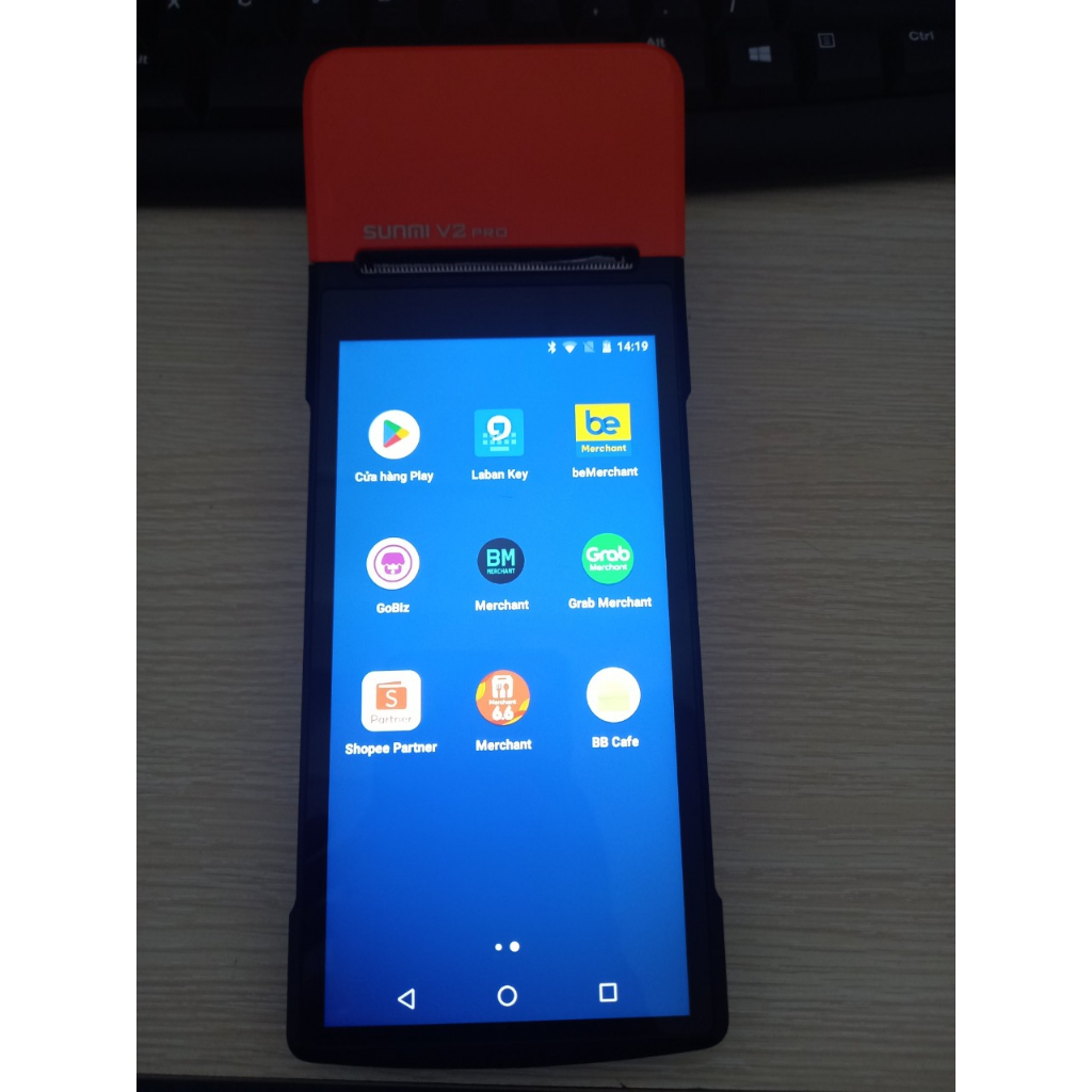 Máy pos tính tiền cầm tay Sunmi V2 Pro cũ( tặng 5 cuộn giấy, hàng 90-97% ko hộp , bảo hành 3 ...