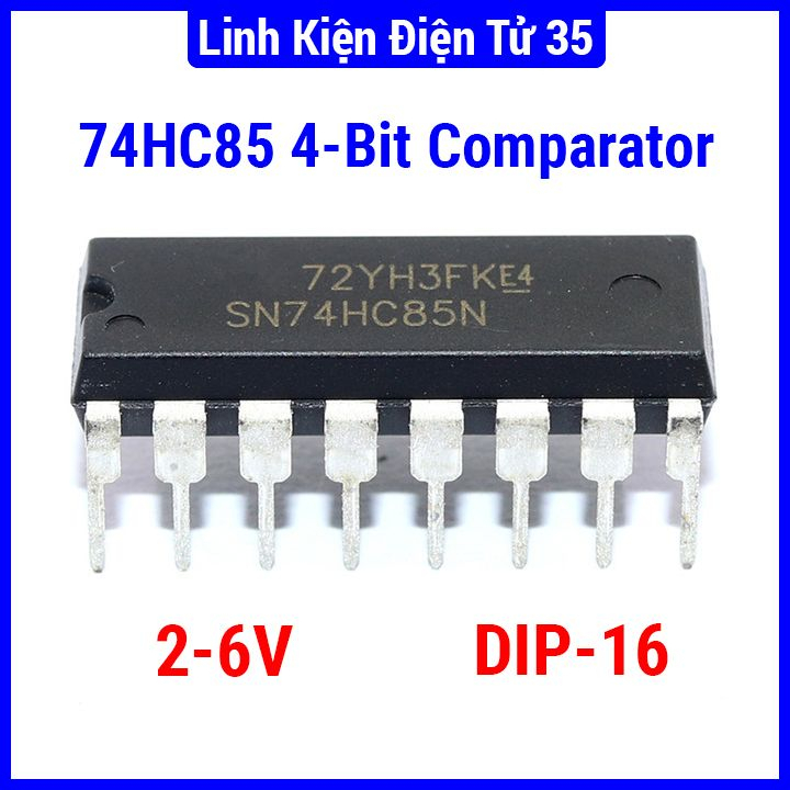74HC85 4-Bit Comparator IC (74HC85 IC) DIP-16 IC được sử dụng trong các ...