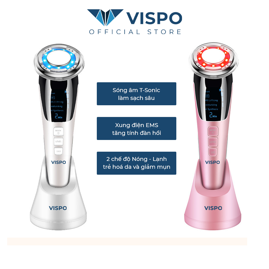 Máy massage mặt VISPO VP-CM23 làm đẹp, chăm sóc da mặt Nóng Và Lạnh EMS ...