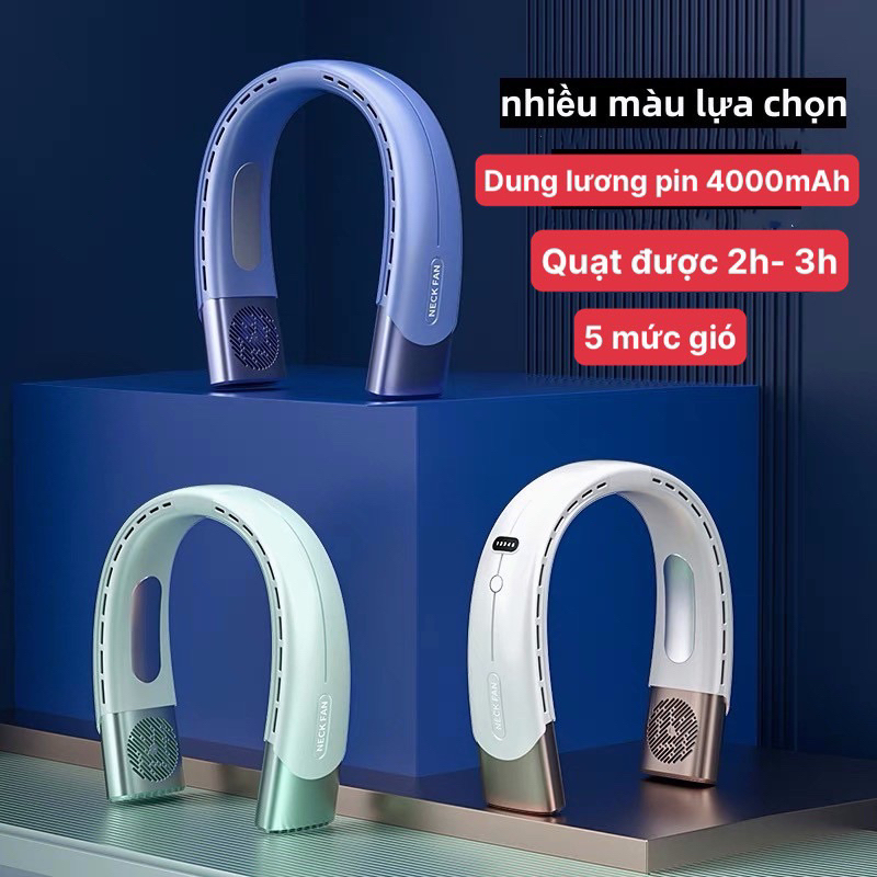 Quạt Đeo Cổ Dung Lượng Pin 4000mAh | Shopee Việt Nam