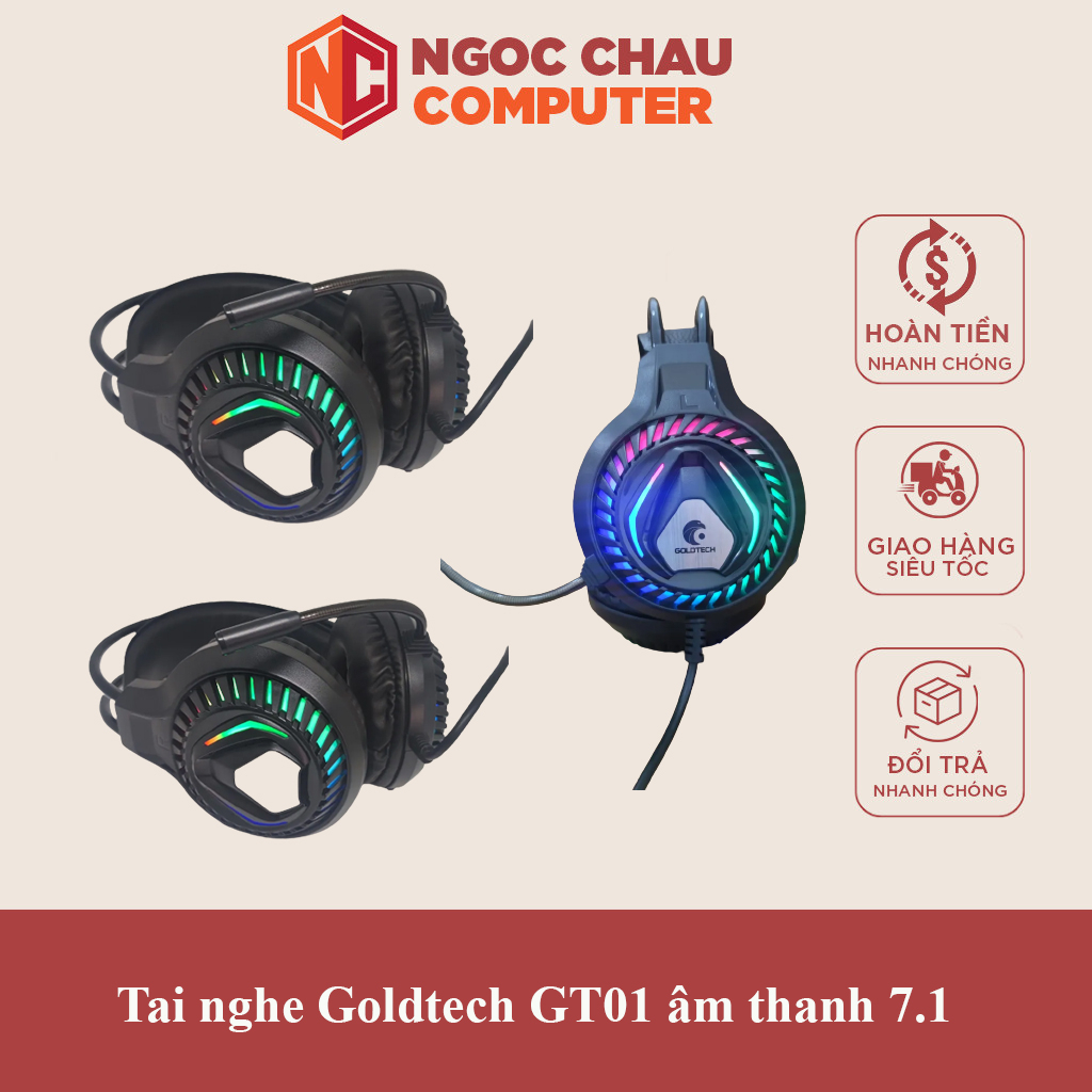 Tai nghe Goldtech Gt01 âm thanh 7.1 | Shopee Việt Nam