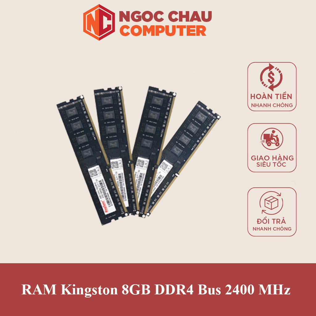 RAM Kingston 8GB DDR4 Bus 2400 MHz mới 100% bảo hành 3 năm | Shopee ...