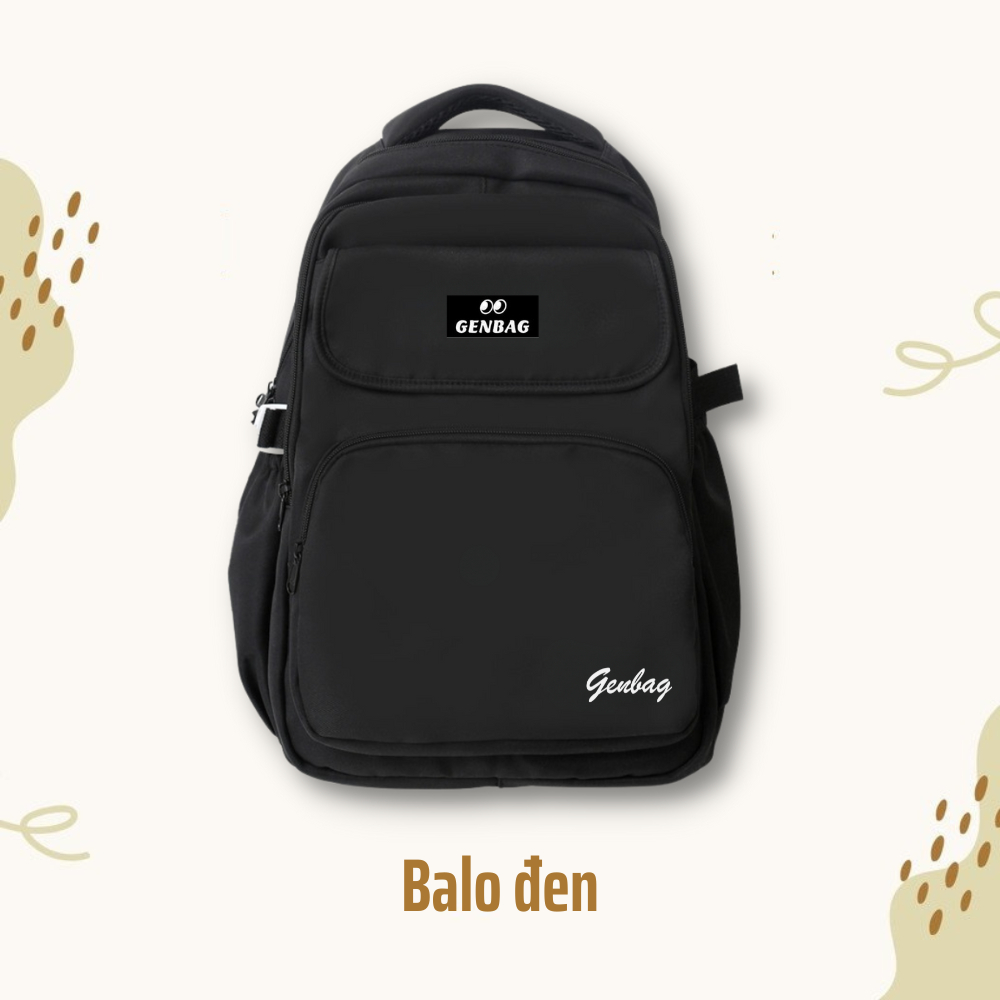 Balo nữ đi học GENBAG balo ulzzang basic đựng laptop 15.6 inch nhiều ngăn BL11 | Shopee Việt Nam