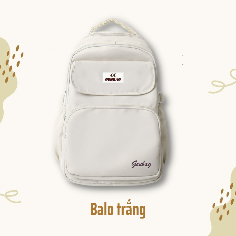 Balo nữ đi học GENBAG balo ulzzang basic đựng laptop 15.6 inch nhiều ...