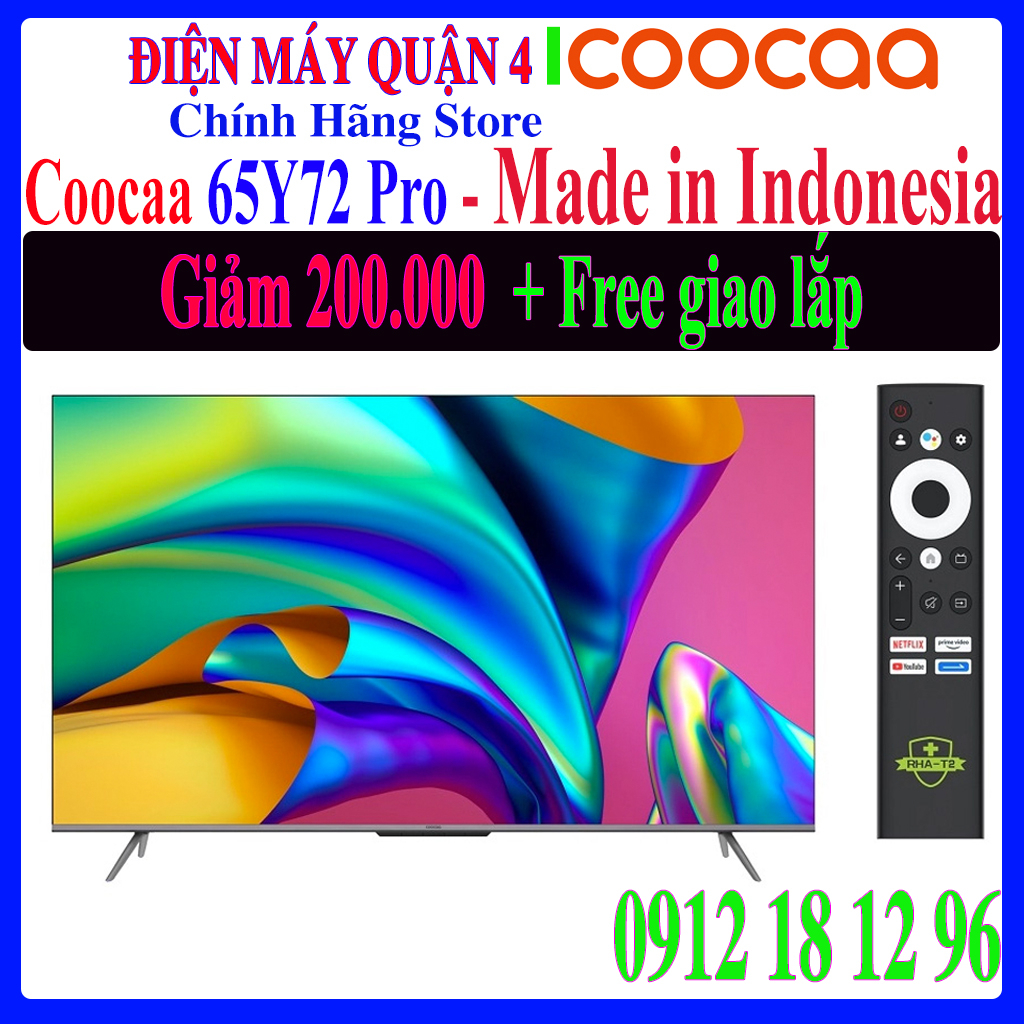 Coocaa 65Y72 Pro -- Google Qled Tivi CooCaa TV 65 inch 65Y72 Pro - Hàng ...