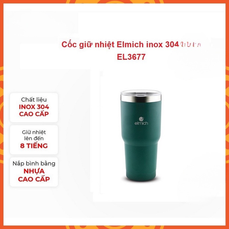 Cốc giữ nhiệt Elmich inox 304 890ml EL3677 | Shopee Việt Nam