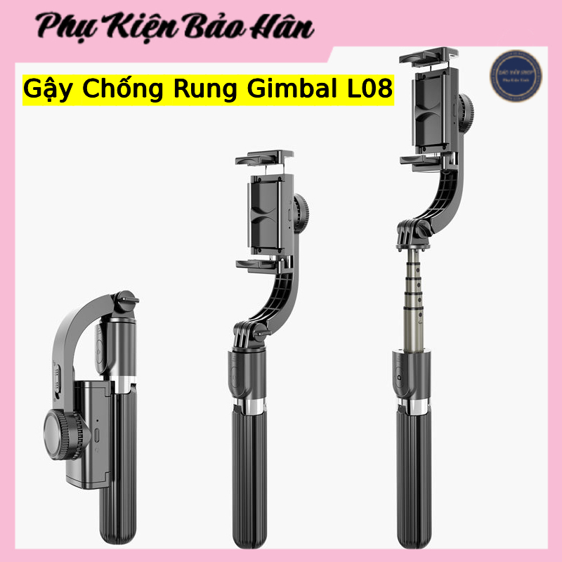 Gậy chống rung Gimbal L08 chống rung quay video chụp hình từ xa có điều khiển bluetooth | Shopee ...