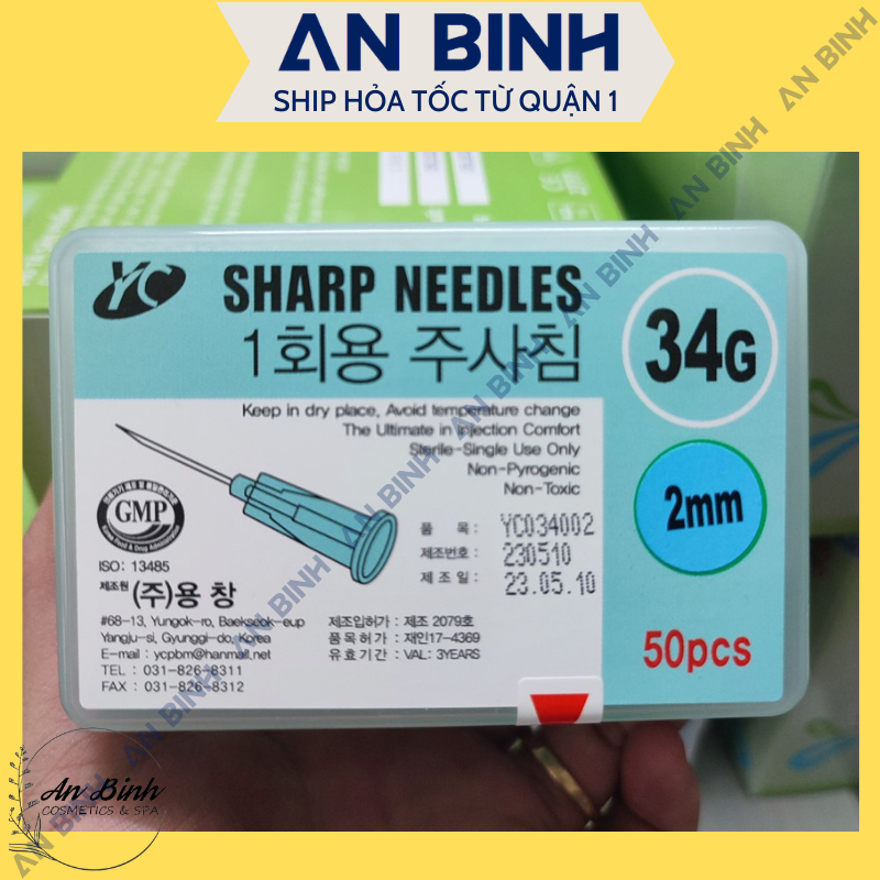 (Q1-HCM) Lẻ 01 Đầu Kim Tiêm Meso 34G2mm Sharp Needle - Kim Tiêm Nano 34g-2mm Sharp - 34g4mm ...