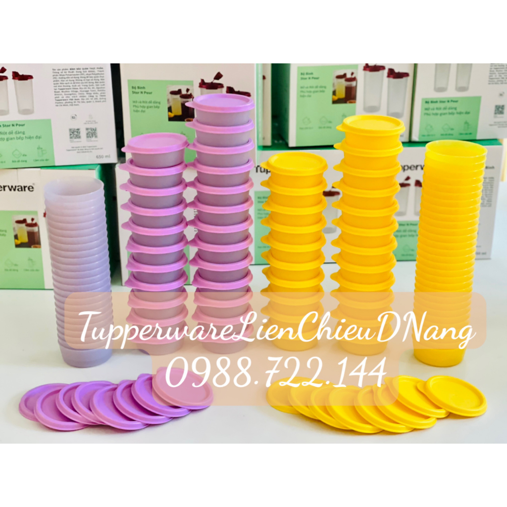 Quà Tặng Tupperware - cup mini Tupperware - hộp rau câu - hộp sữa chua ...