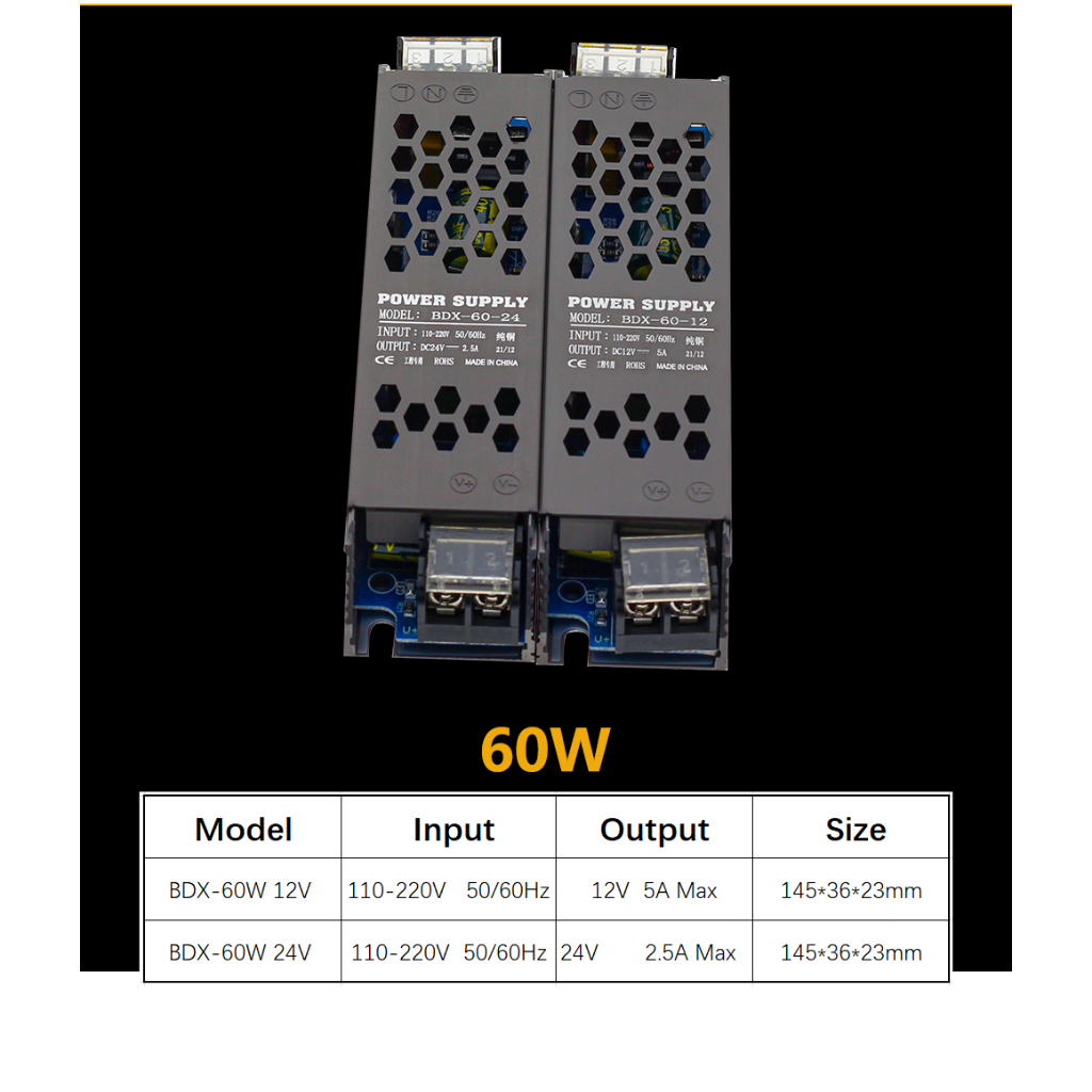 Bộ Nguồn Cung Cấp Điện AC110-220V DC12V DC24V 60W 100W 150W 200W 300W 400W Cho Đèn LED Power ...