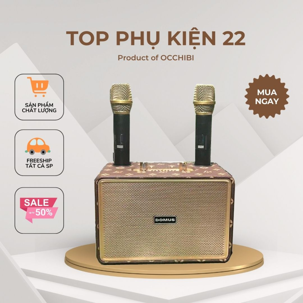 Loa Bluetooth DOMUS DP86 Kèm 2 Micro, Bass Mạnh, Âm Thanh Rõ, Full Box ...