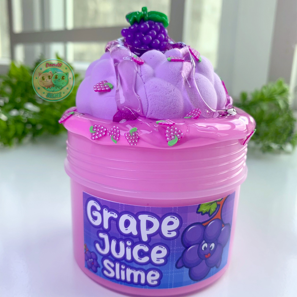 Grape Juice Slime 200ml - Chất Nhờn Ma quái kết hợp Basic/Đất Sét/Clear ...