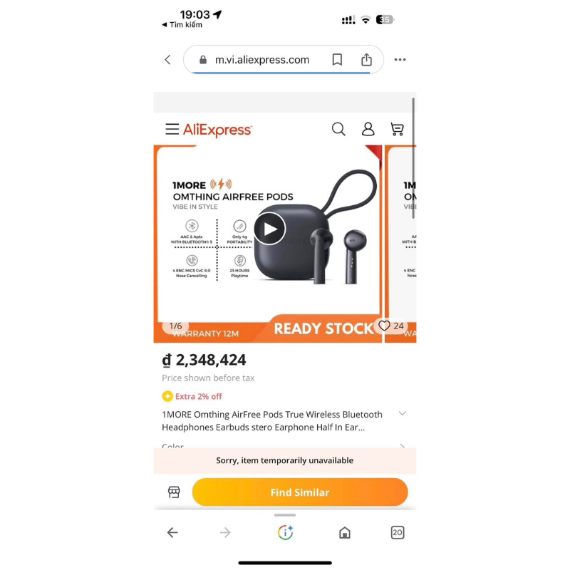 Tai nghe Bluetooth True Wireless Xiaomi 1More omthing AirFree | Shopee Việt Nam