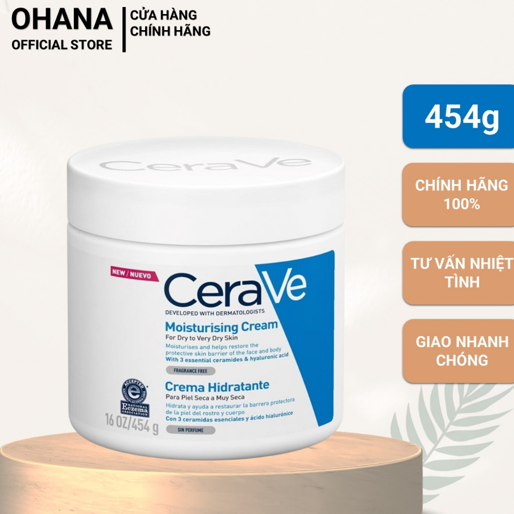 Kem Dưỡng Ẩm CeraVe Dành Cho Da Khô Cerave Moisturizing Cream 5ml/50ml/340g/454g | Shopee Việt Nam