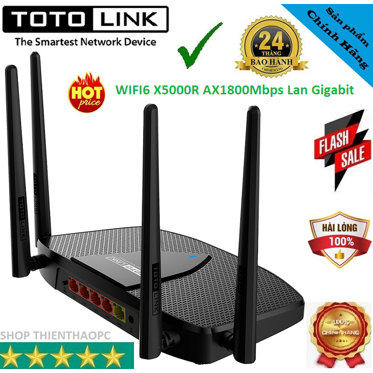 Bộ Phát WiFi 6 Router Totolink X5000R Băng tần kép chuẩn AX1800 , Hàng ...