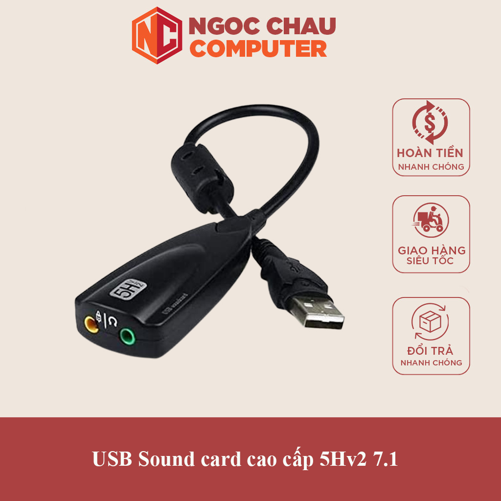 USB Sound card cao cấp 5Hv2 7.1 | Shopee Việt Nam