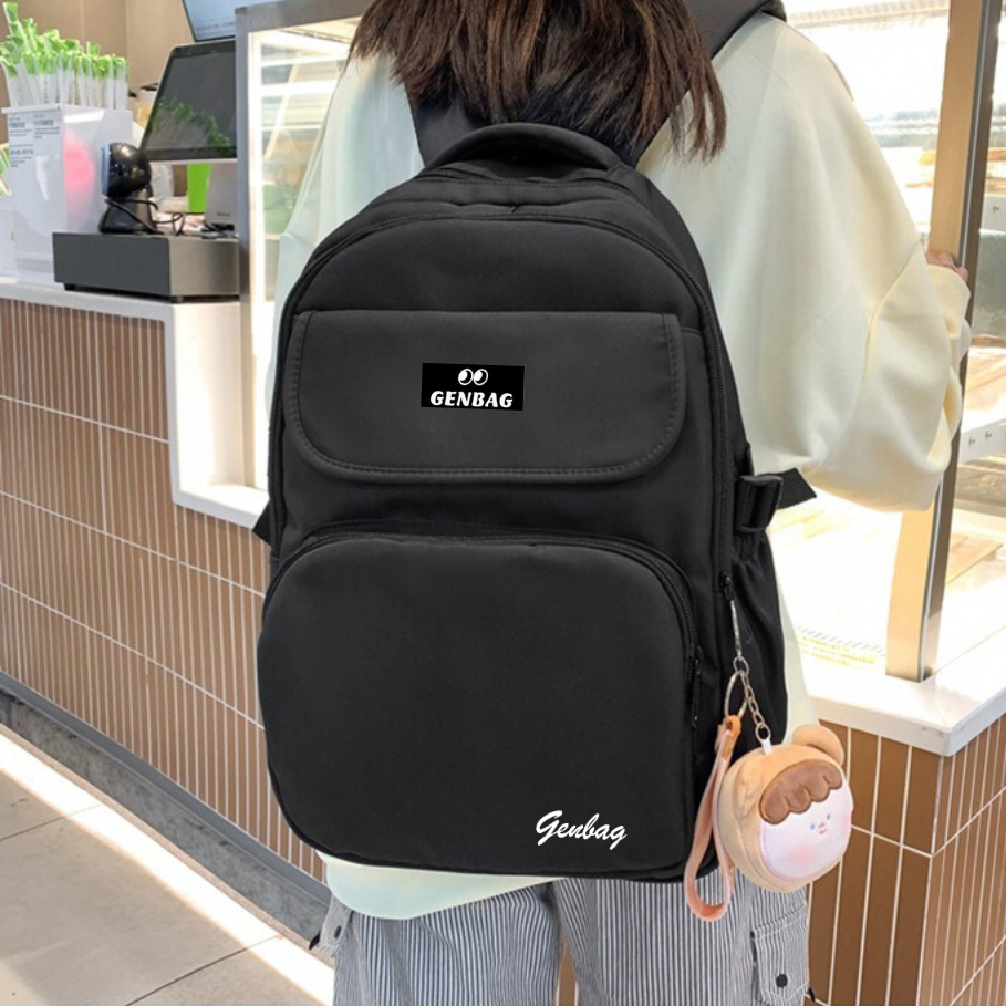 Balo đựng laptop 15.6 inch GENBAG balo nữ đi học quai đeo có lót đệm ...