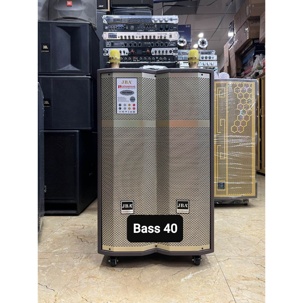 Loa kéo Karaoke Bluetooth JBA N-555: Bass 40, Thiết kế 3 loa, Công suất ...