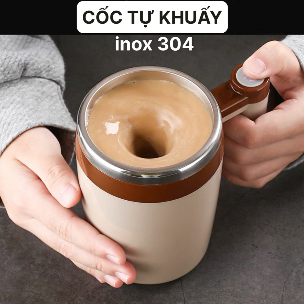 CỐC TỰ KHUẤY CÀ PHÊ LÕI INOX 304 CAO CẤP 380ML GIỮ NHIỆT ĐẾN 12 TIẾNG - LY PHA SỮA TỰ KHUẤY CHO ...