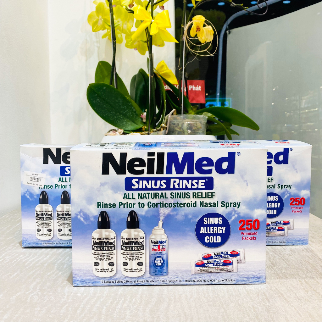 Nước Rửa Mũi Neilmed Sinus Rinse - 1 Xịt, 2 Bình & 250 Gói Muối_ Hàng ...