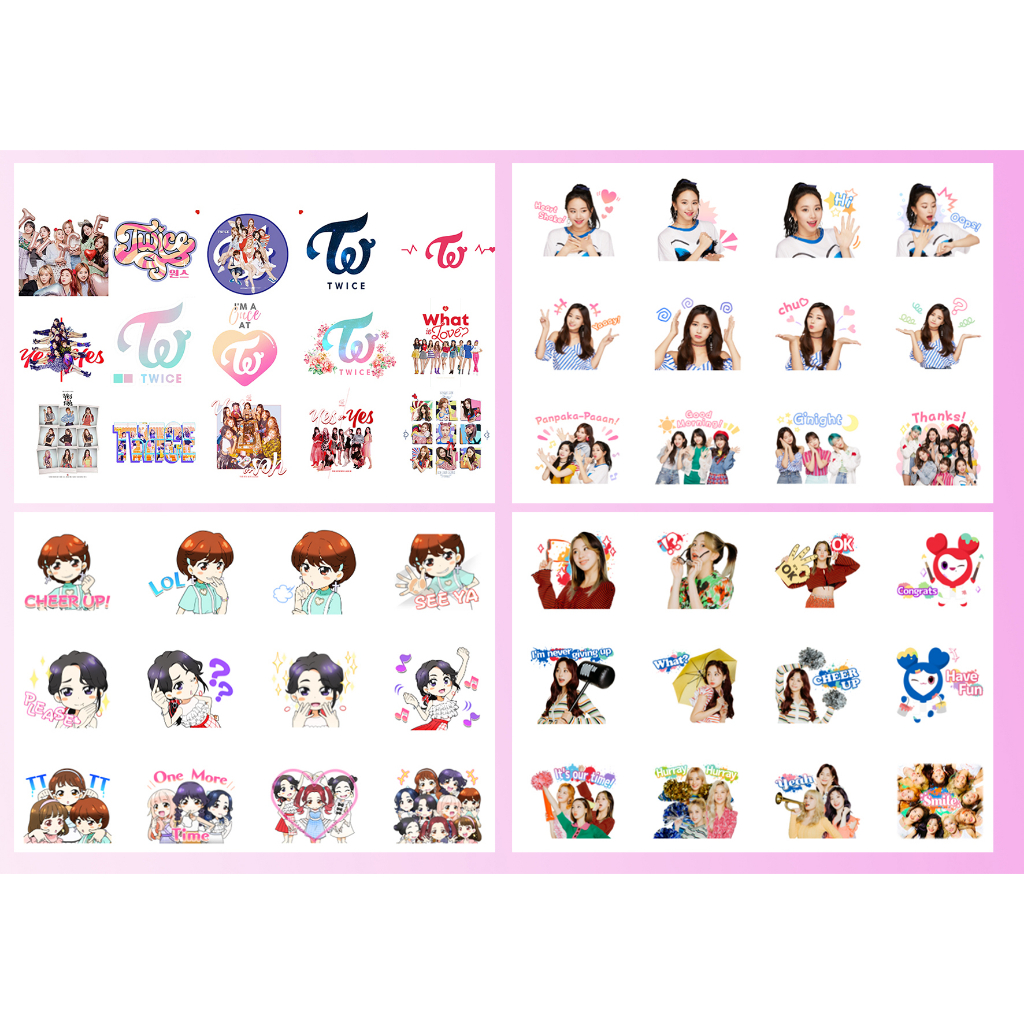 sticker TWICE A4 không bế S4A23 wanna one cute dễ thương | Shopee Việt Nam