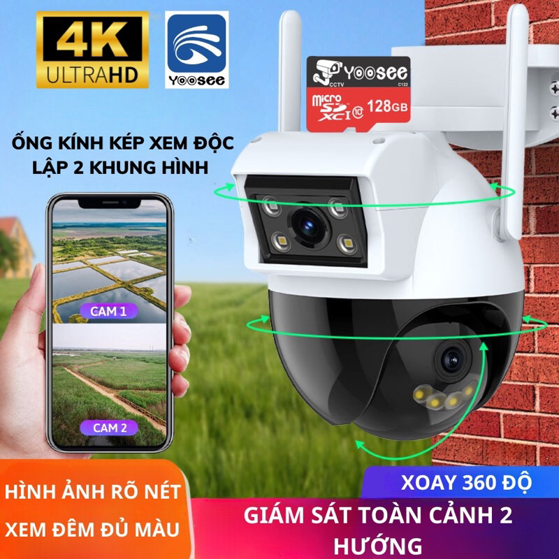 Camera YooSee 2 mắt - Siêu nét - Xem đêm có màu G36 | Shopee Việt Nam