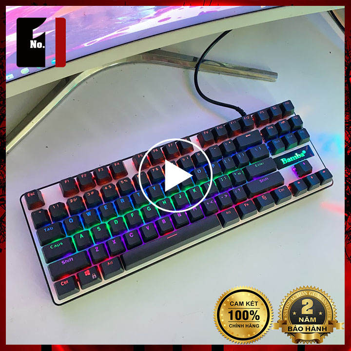 Bàn Phím Cơ Keycap Xuyên Led Gaming BAMBA B15 Led Rgb Bàn Phím Máy Tính Laptop Pc Chơi Game Có ...