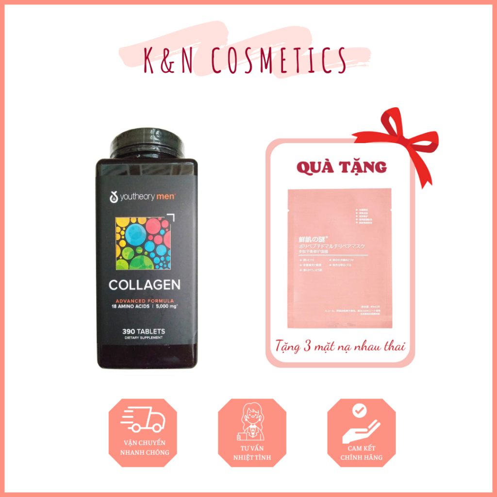 Viên Collagen Dành Cho Nam Giới Youtheory Men Collagen Advanced Formula ...