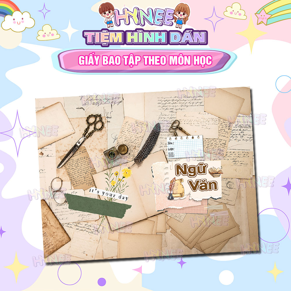 Giấy Bao Tập Theo Môn Học Vừa Mọi Loại Vở Học Sinh, B5 - Giấy Bao Vở ...