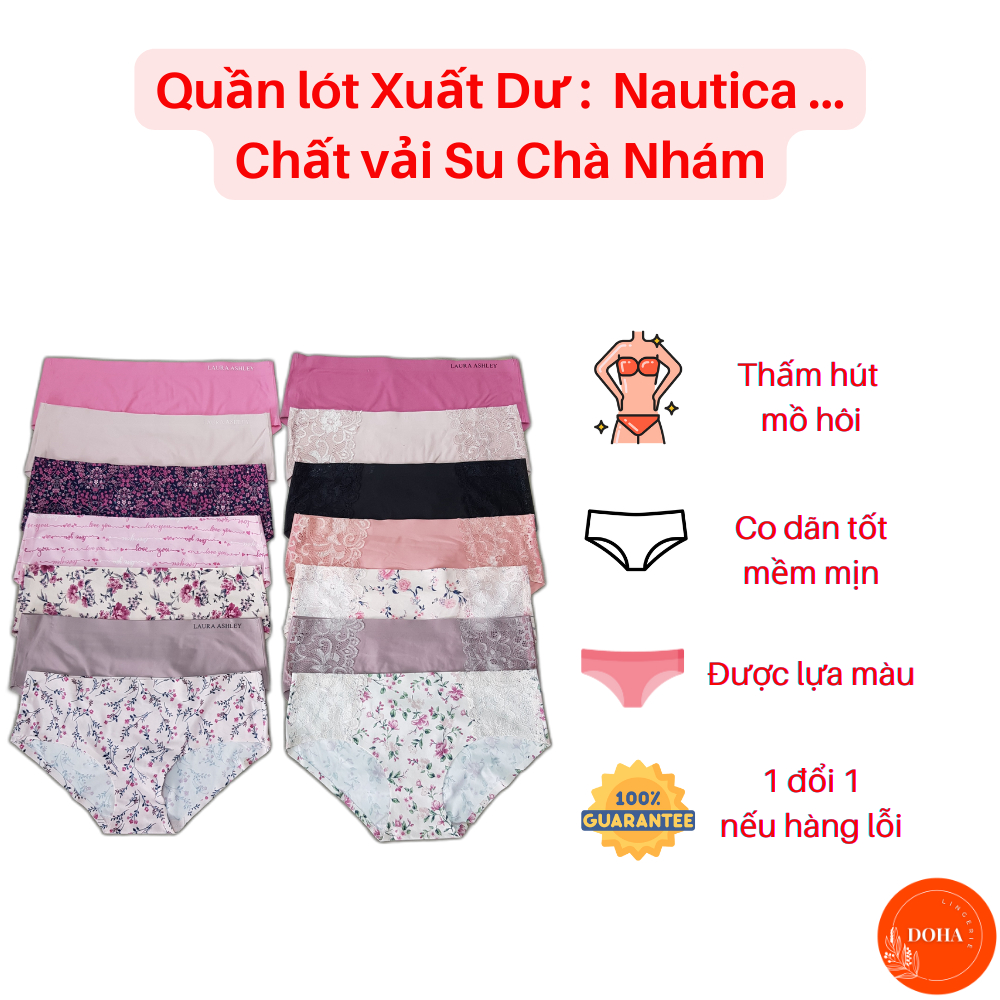 Quần lót nữ su Chà Nhám(gần giống như vải cotton), mềm mịn,thấm hút mồ ...
