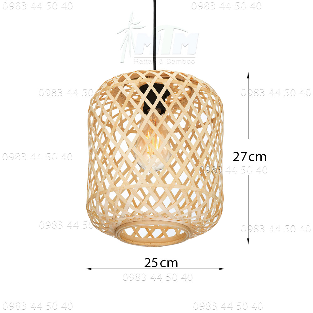 Đèn tre 1 lớp, 2 lớp - Đèn mây tre, Lồng đèn trang trí, Đèn treo thả ...