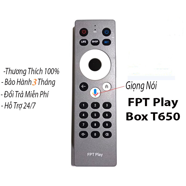 Điều Khiển Giọng Nói FPT Play BOX T650 Tương Thích Tất Cả Các Mạng FPT ...