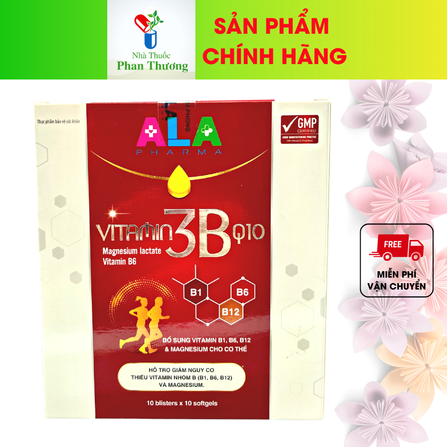 Vitamin, Vitamin tổng hợp 3B Q10 ALA hỗ trợ giảm nguy cơ thiếu vitamin nhóm B, B1, B6, B12 và ...