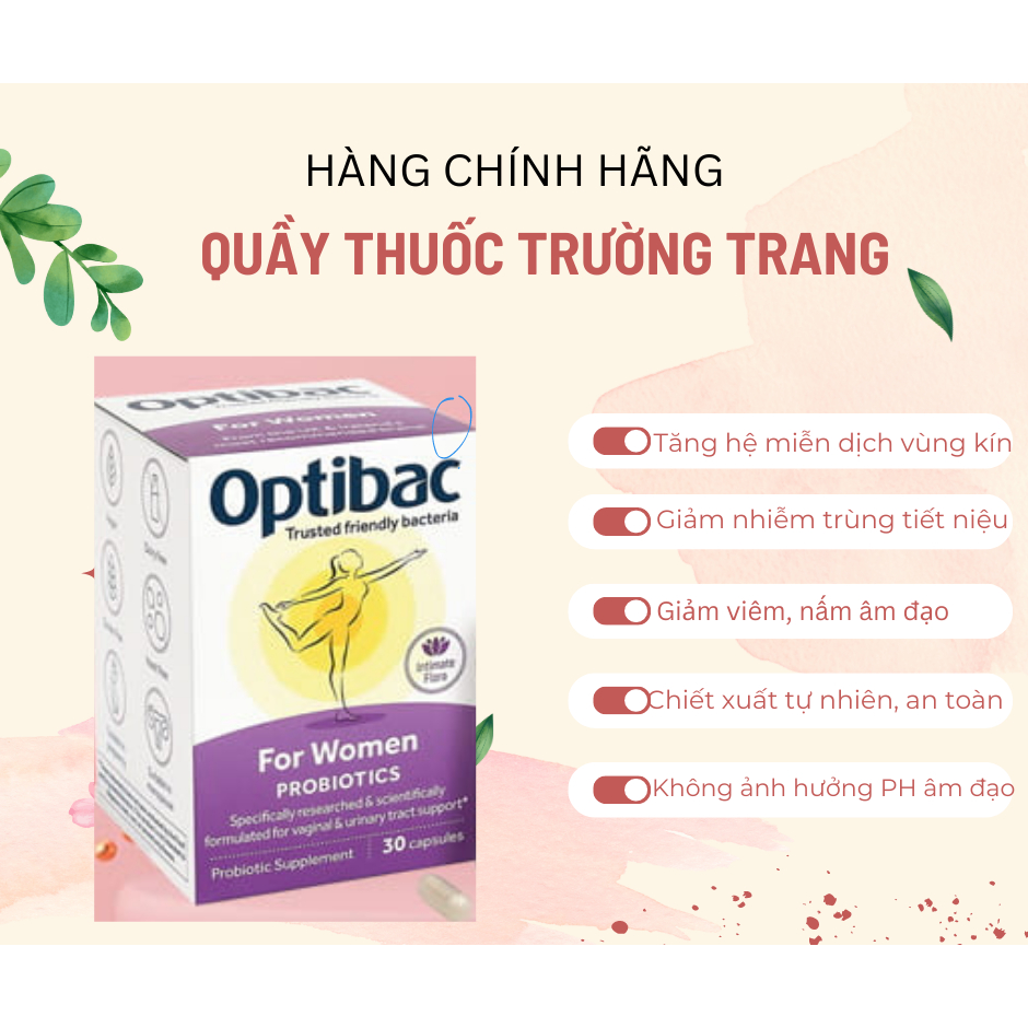 [Chính hãng]Optibac Tím - Men Vi Sinh Phụ Khoa, Chăm Sóc Vùng Kín, Lợi ...