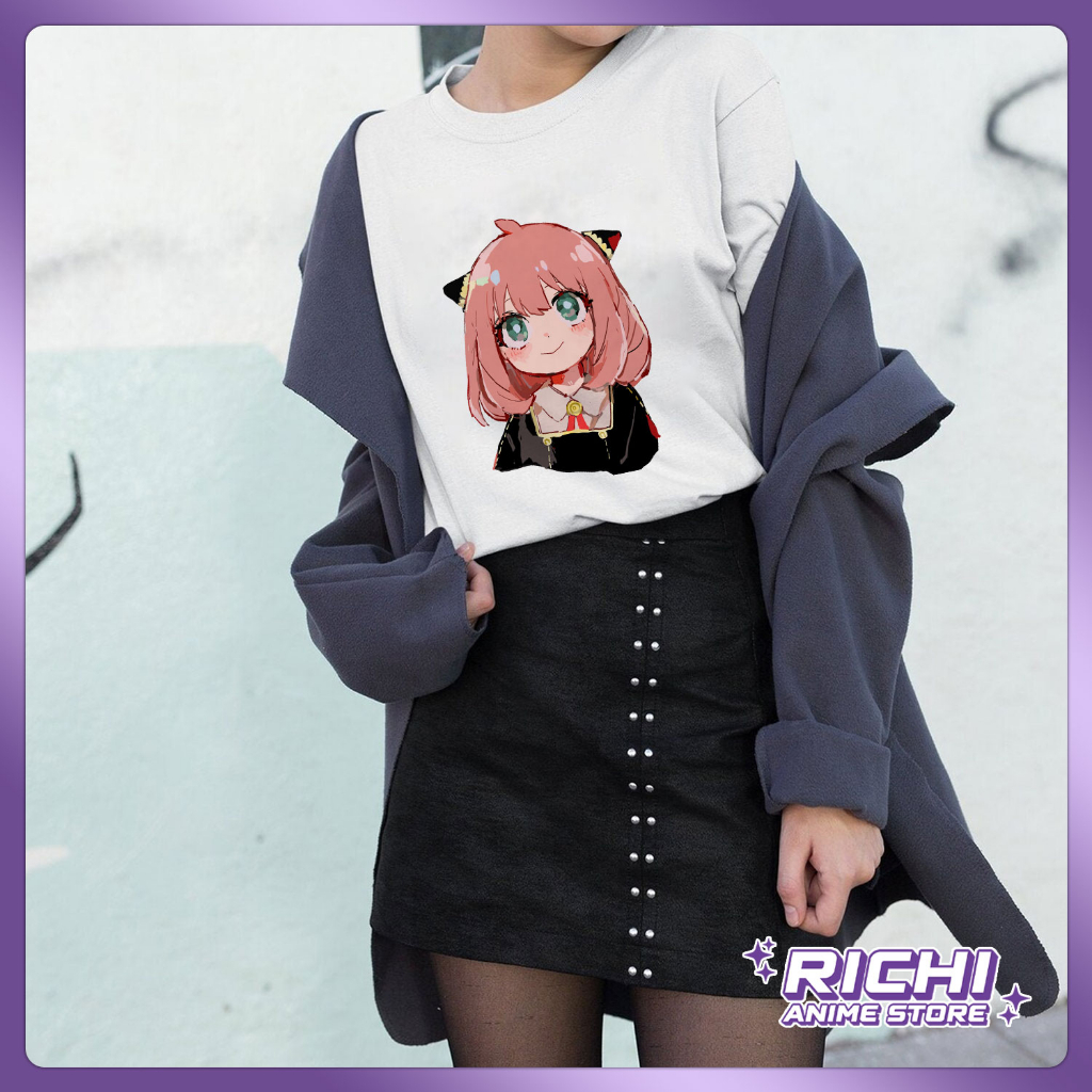 Áo thun Spy x Family Anya, áo phông anime manga, chất cotton 100% cao ...