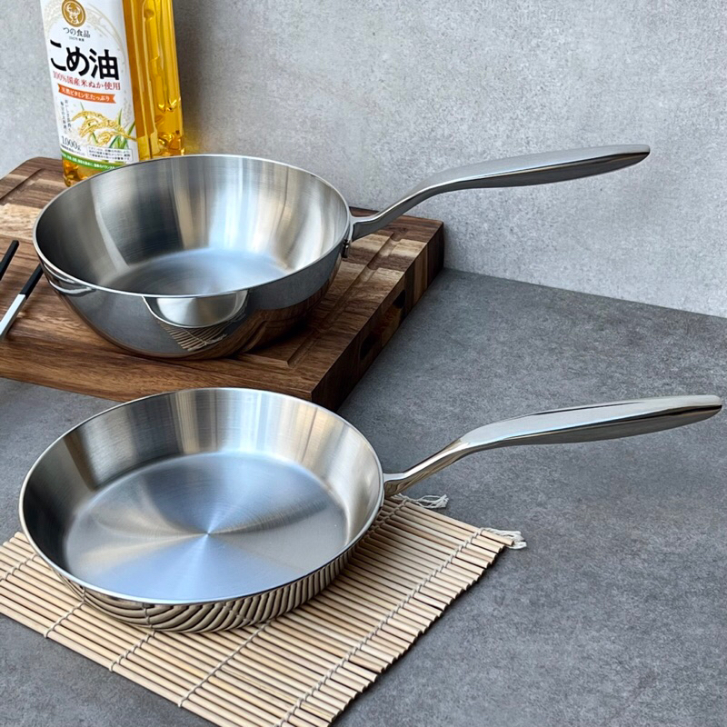 Chảo inox đúc nguyên khối inox 304 của Kaiyo Nhật size 20, 24, 26cm ...