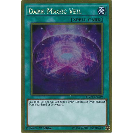 Lá bài thẻ bài Yugioh Dark Magic Veil - gold ultra Rare - Tặng bọc bài ...