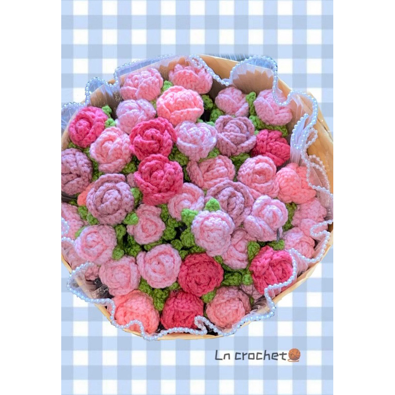 Bó hoa hồng mini bằng len làm quà tặng | Shopee Việt Nam