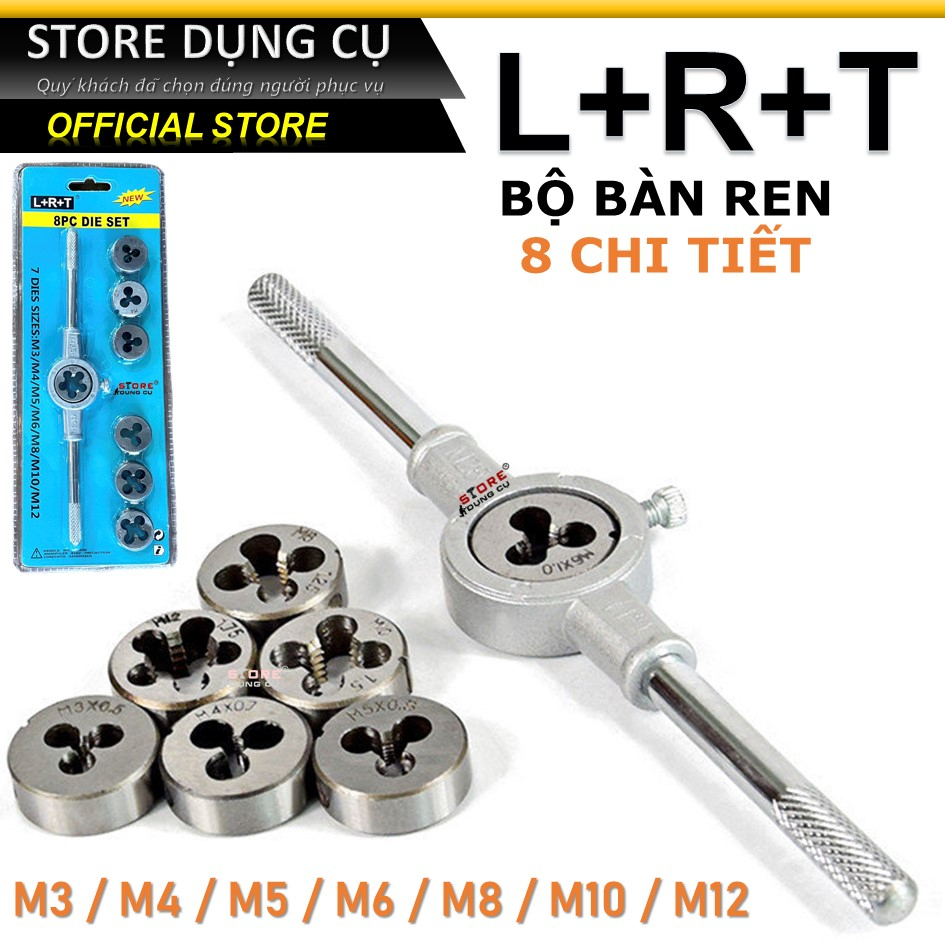 Bộ bàn ren taro tạo ren ngoài 8 chi tiết L+R+T Taiwan M3 - M12 | Shopee ...