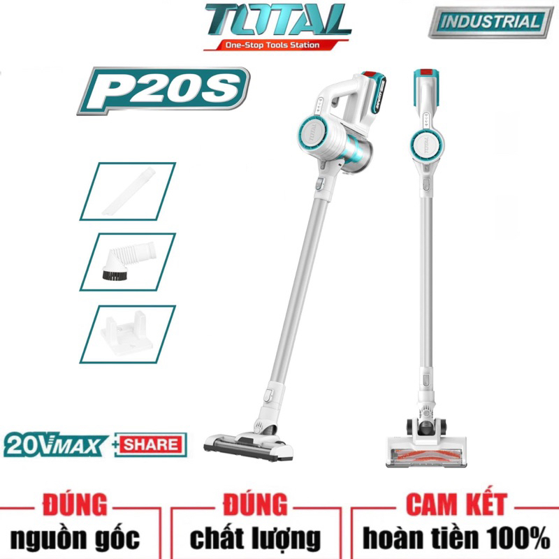 TOTAL Máy hút bụi 0.8L dùng pin 20V TVLI2006 | Shopee Việt Nam