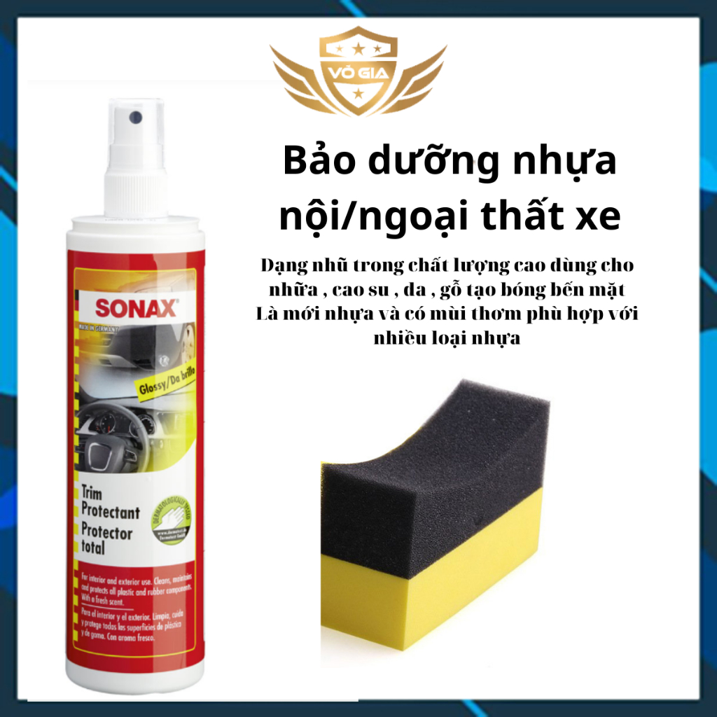 Sonax 380041 Trim Protectant Glossy 300ml - Nhập Khẩu Đức Nhũ Bảo Dưỡng ...
