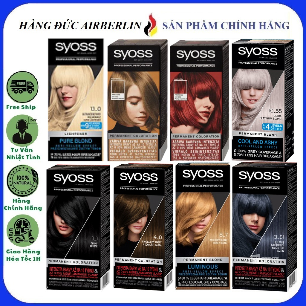 [Chính Hãng]Thuốc Tẩy Tóc Syoss Đức 13-0, 13-5 và thuốc nhuộm tóc ...