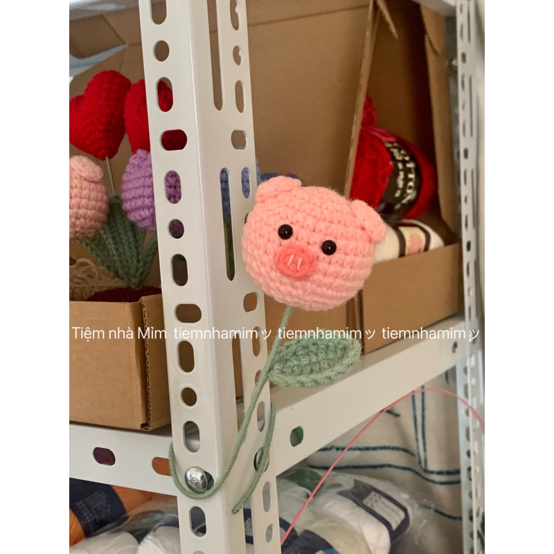 MỈM-HOA LEN CÀI XE HANDMADE | Shopee Việt Nam