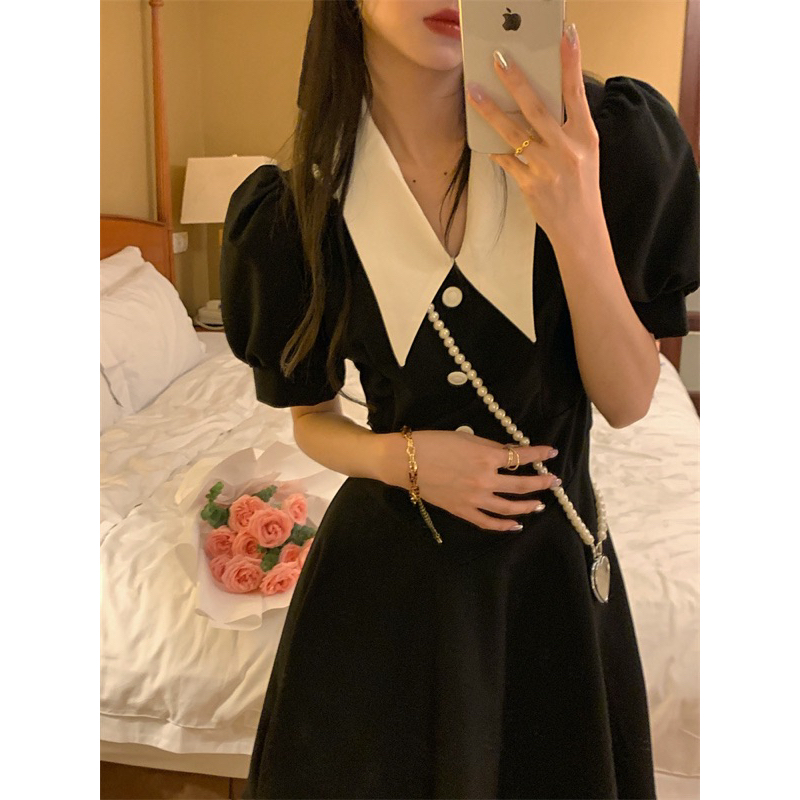 (ORDER) Váy Tay Phồng Phối Cổ Chữ V. Váy Tiêu Thư Thanh Lịch VTP12 ...