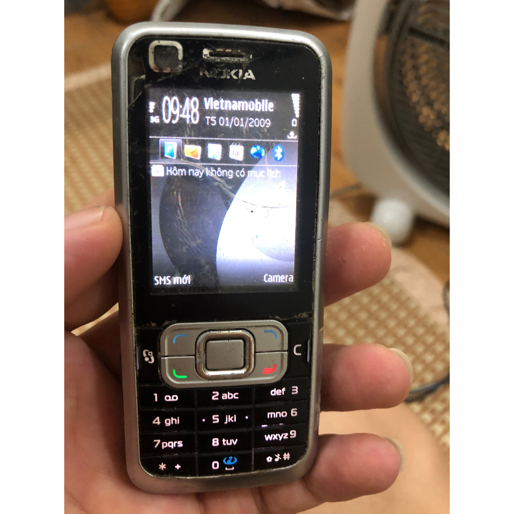 Xác NOKIA 6120c trùng imei, màn hơi nhăn, sjm sóng 3G tốt, loa míc còn ...