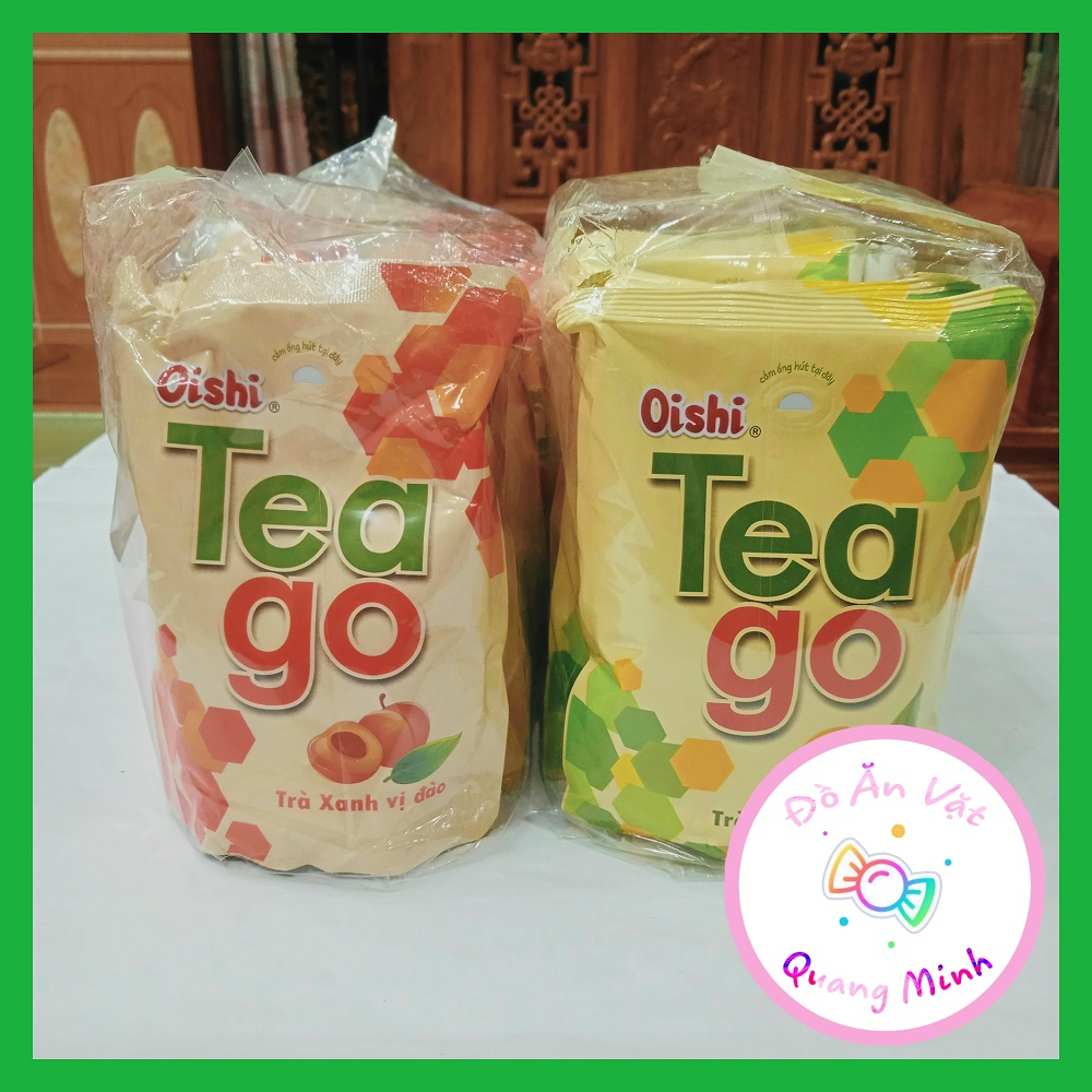 Bán sỉ nước trà xanh Tea Go vị chanh, đào Oishi bịch 10 gói 180ml thơm ...
