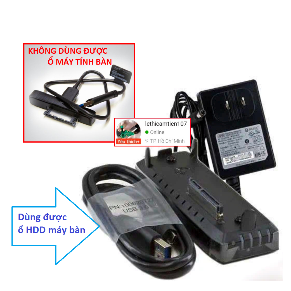 Dock Seagate 3.0 kết nối ổ cứng HDD SSD laptop và máy tính bàn qua usb ...