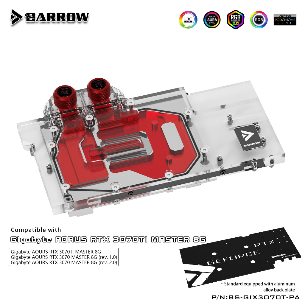 tản nhiệt nước custom Khối nước GPU Barrow cho Gigabyte AORUS RTX ...