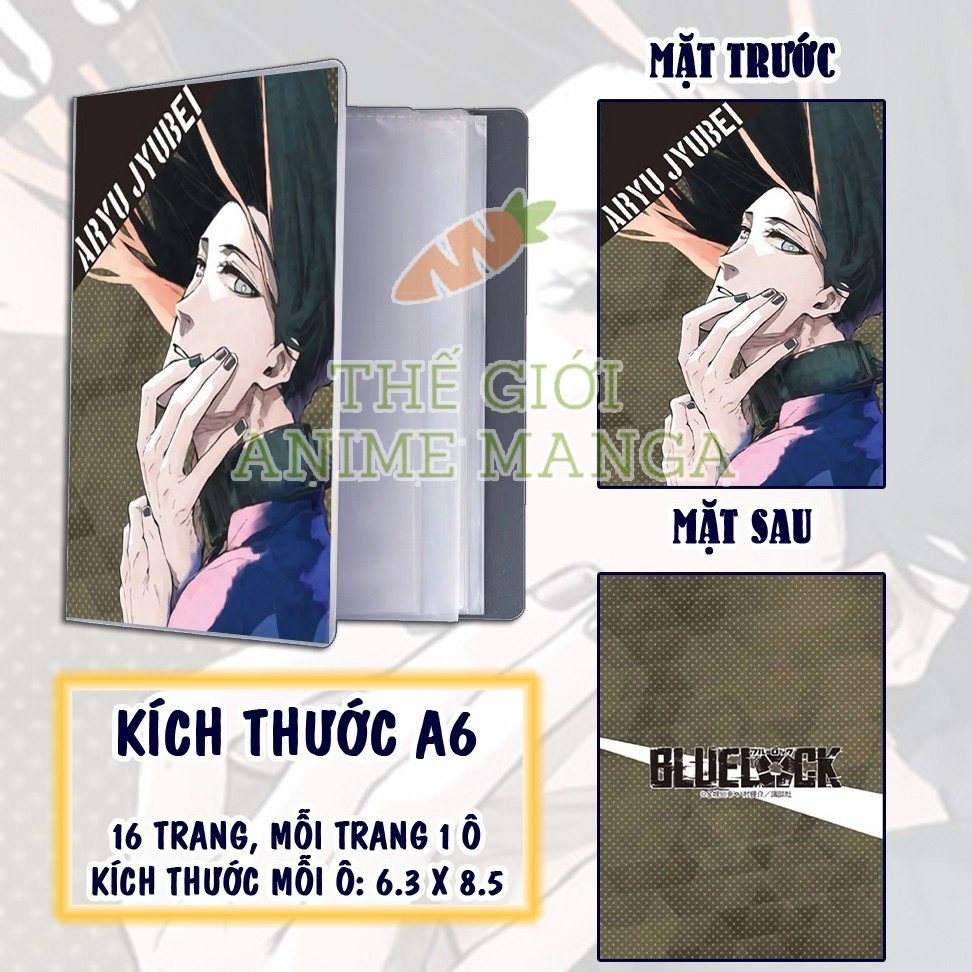 Album A6 đựng ảnh mini Blue lock 16 ô sổ binder để thẻ card anime manga ...